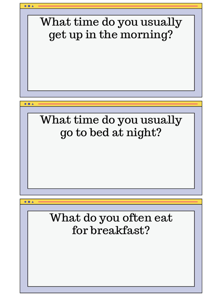 FlashCards DailyRoutine | PDF