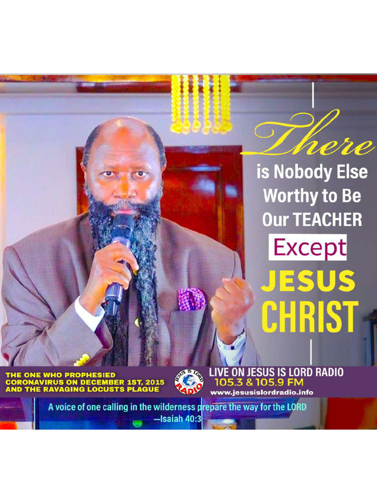 JESUS CHRIST Is Our ONLY Worthy TEACHER | PDF