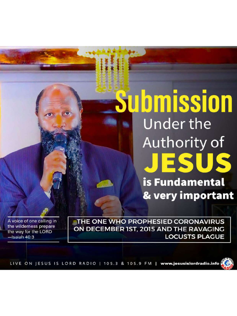 Submission Under The Authority of JESUS Is Fundamental | PDF