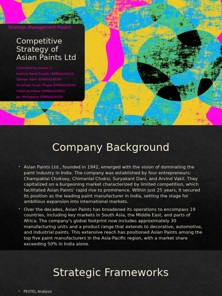 Asian Paints Ltd Competitive Strategy Analysis | PDF | Business | Economies