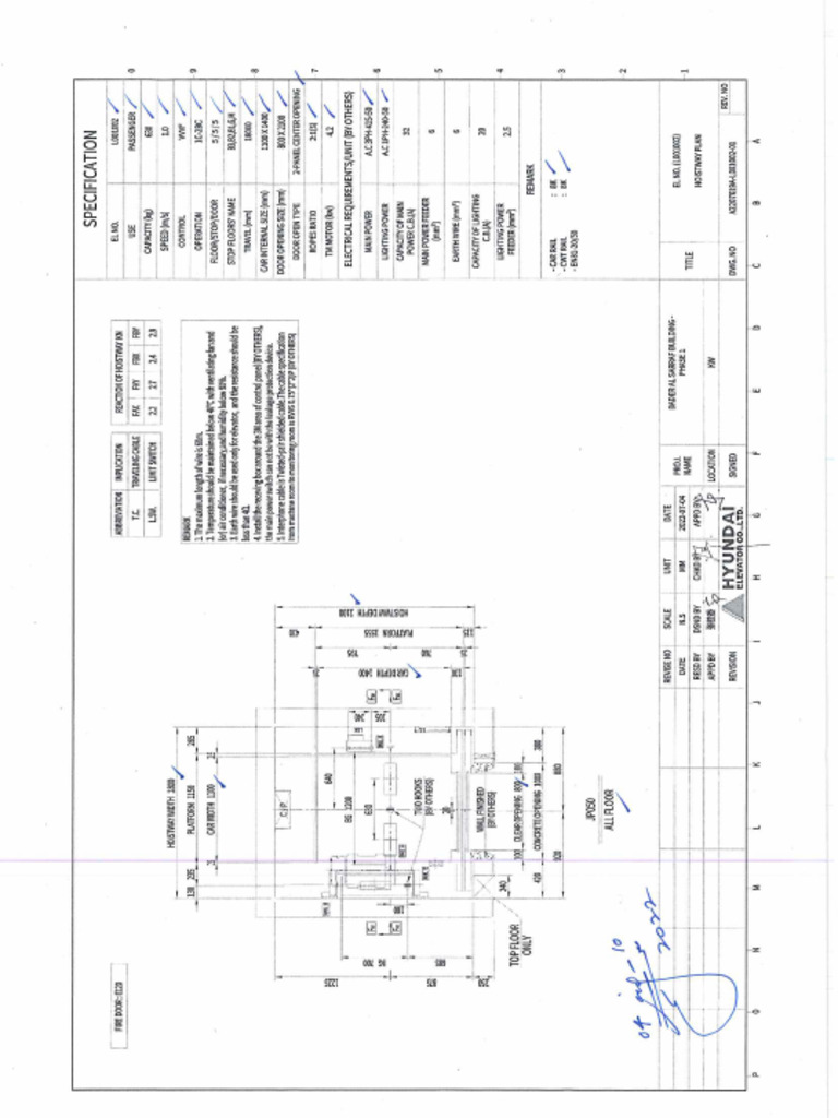 Bader Al Sarraf Building - Approved Drawings Elevators 05.10.22 | PDF