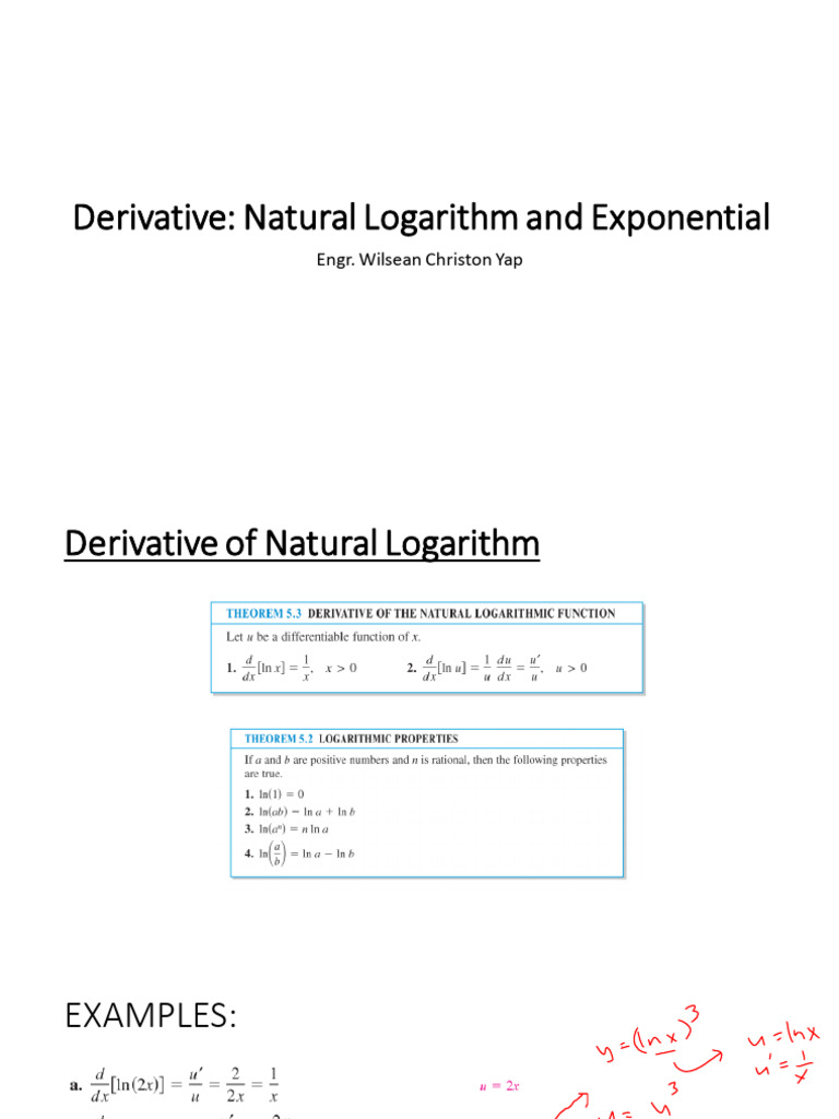 Log and Exp Func | PDF