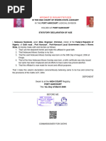 Federal High Court Affidavit Age Declaration | PDF