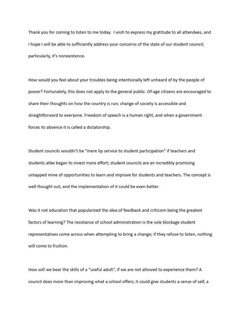 Fle CW4 Speech | PDF