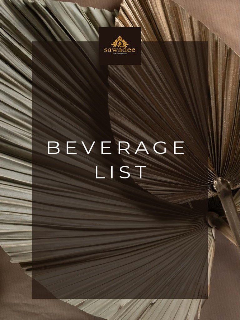 Comprehensive Beverage and Wine List | PDF | Phenolic Content In Wine ...