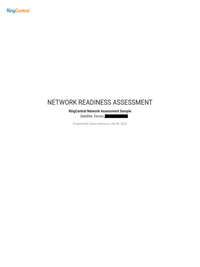 Sample Network Operations Assessment Report | PDF | Voice Over Ip | Computer Network