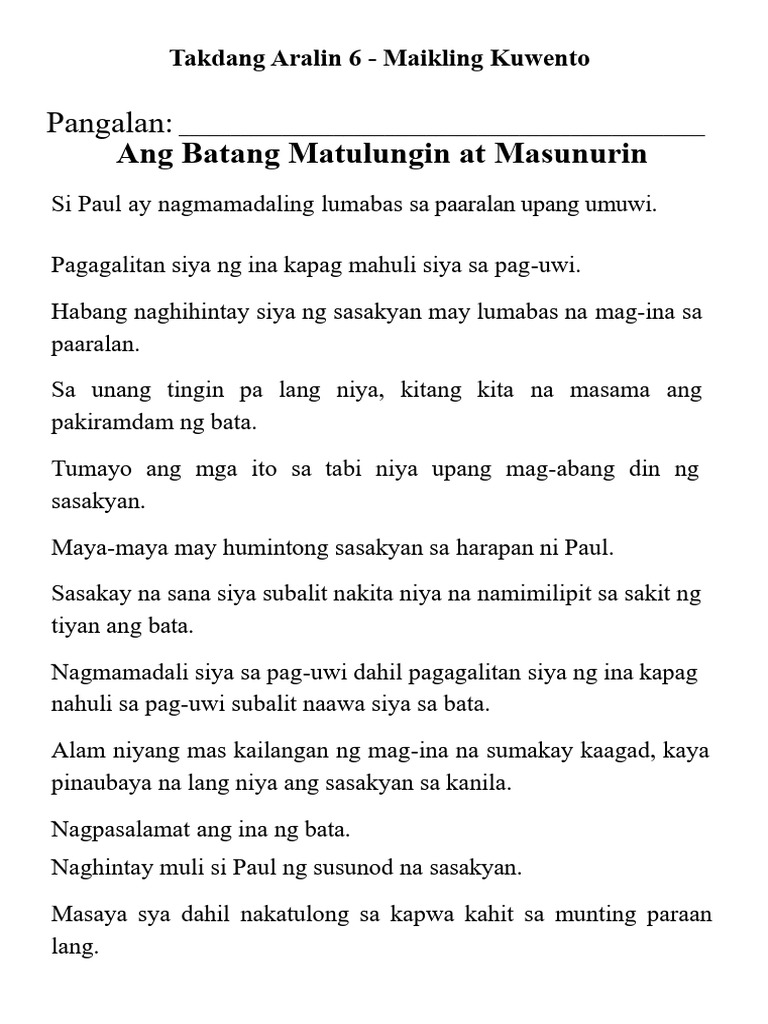 Takdang Aralin 6 | PDF