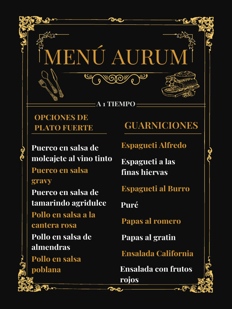 Menús Aurum | PDF