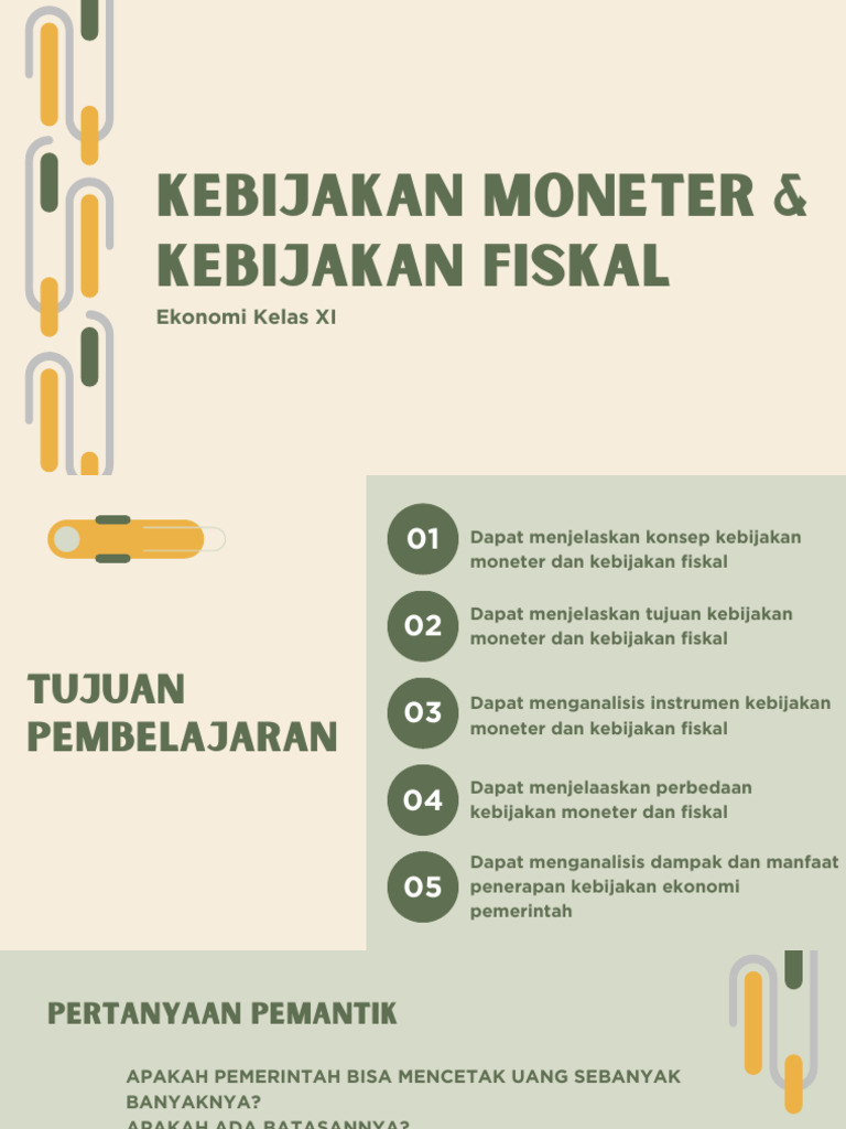 Kebijakan Moneter & Kebijakan Fiskal PDF | PDF