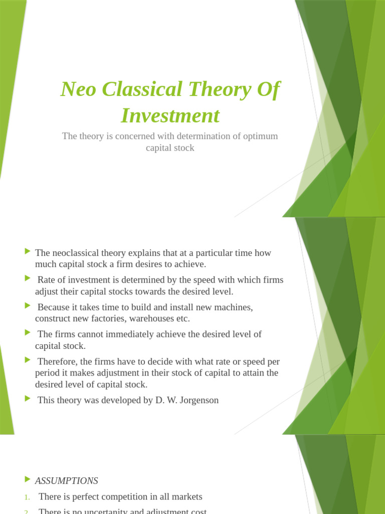 Neoclassical Investment Theory Explained | PDF | Capital (Economics ...
