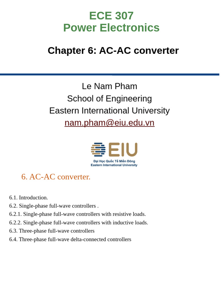 Chapter 6 - AC-AC Converter | PDF | Power (Physics) | Electric Power