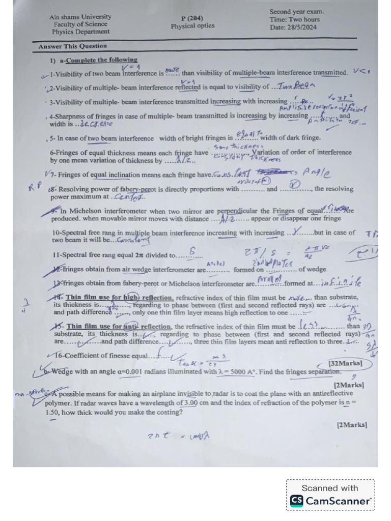 Exam 2024 | PDF