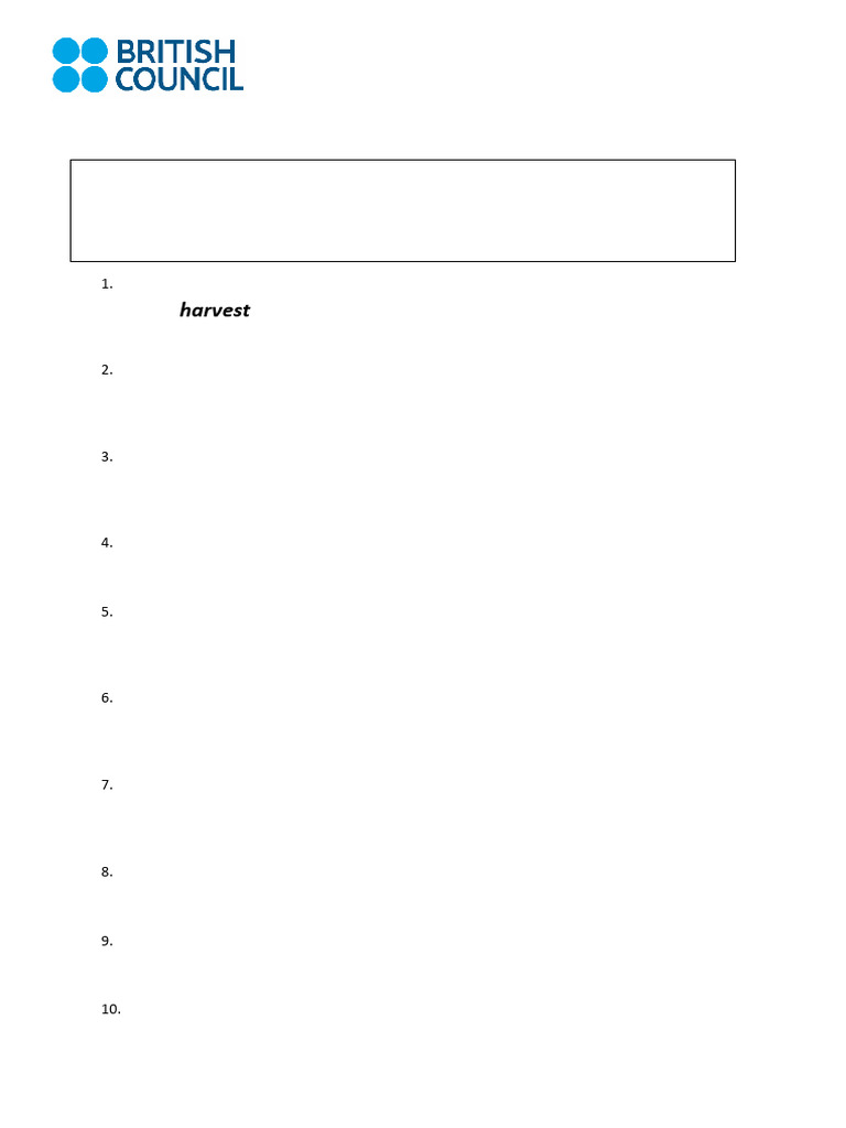 Market Vocabulary and Activities | PDF