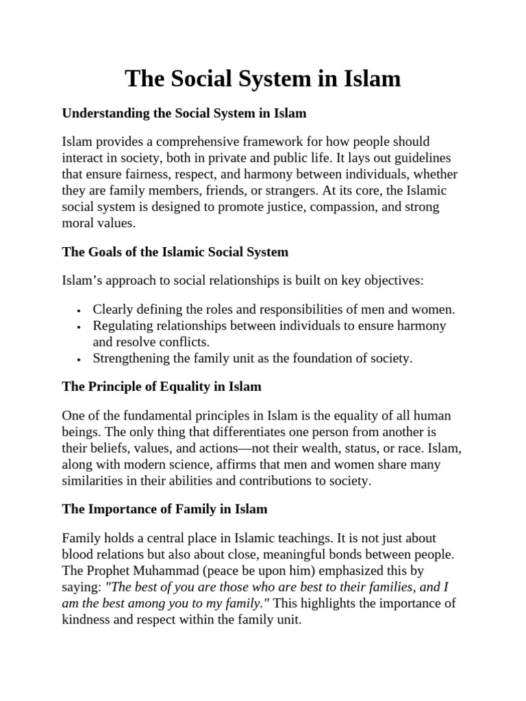 Understanding the Islamic Social System | PDF | Justice | Crime & Violence