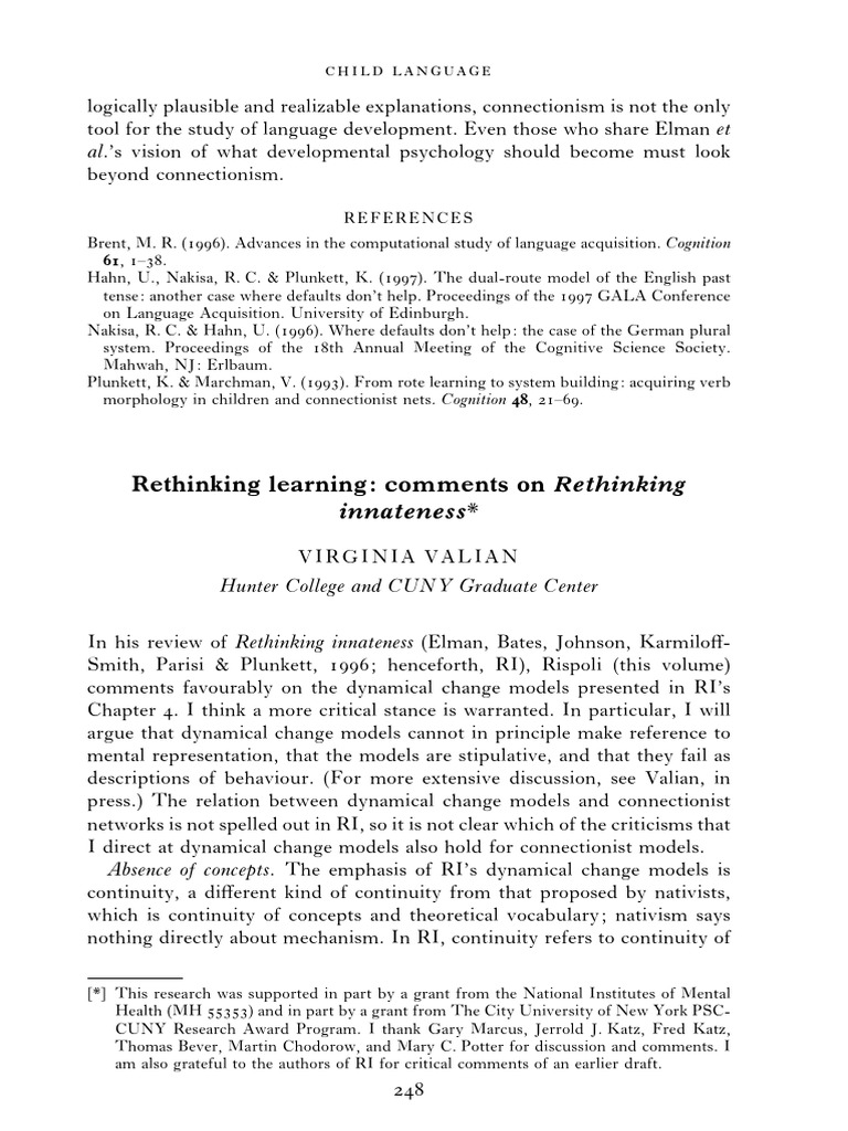 Rethinking Learning Comments On Rethinki | PDF | Language Acquisition ...
