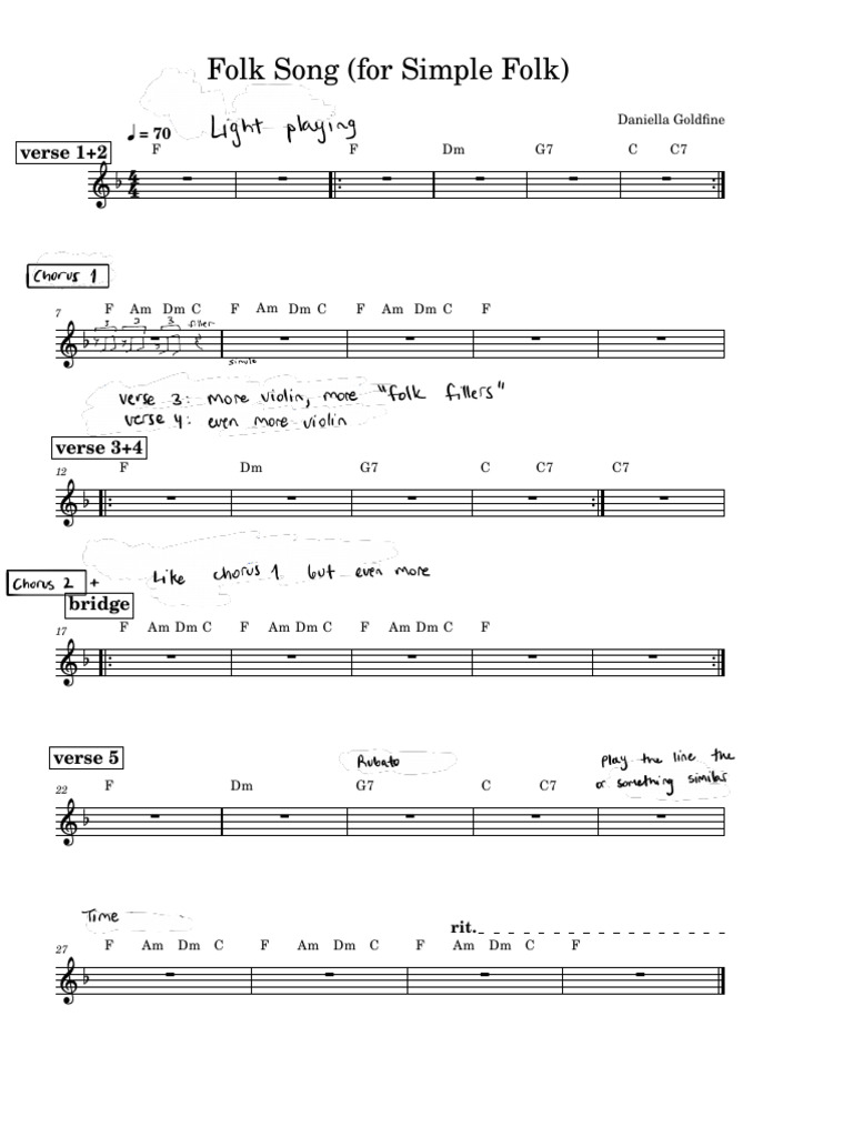 Folk Song (For Simple Folk) | PDF