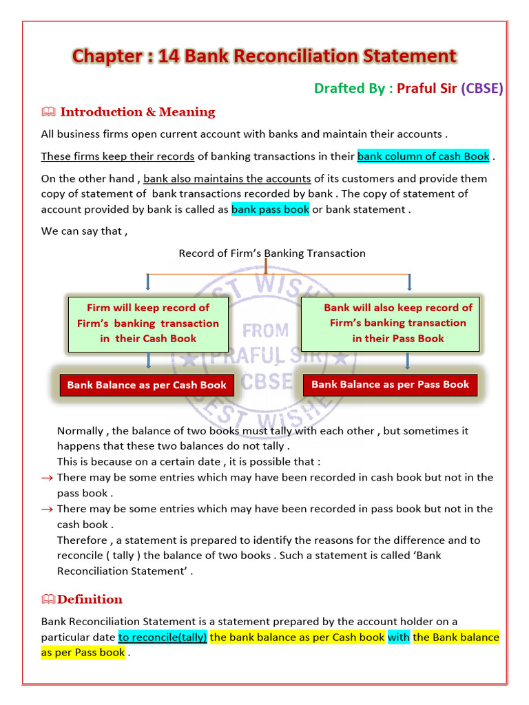 Ch-12-Bank-Reconciliation-Statement_030000 | PDF | Banks | Cheque