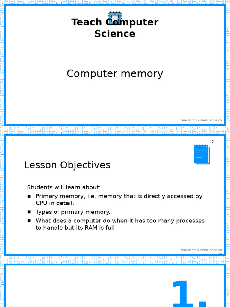 Presentation - 16 Computer Memory | PDF | Random Access Memory | Computer Data Storage