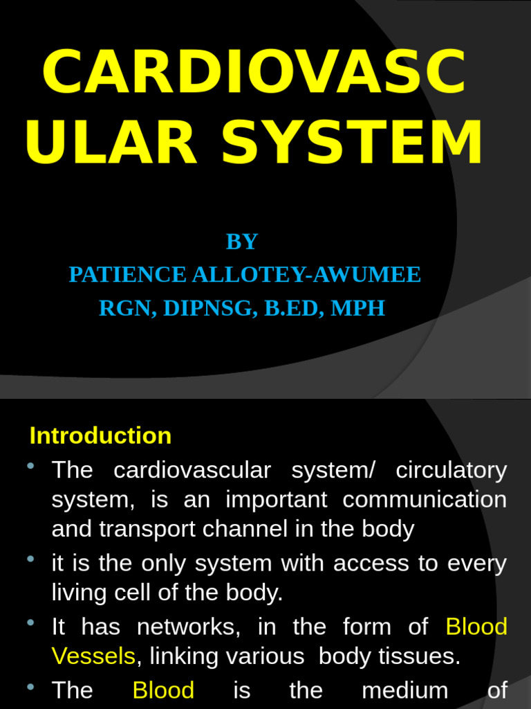 LESSON 6 - CARDIOVASCULAR SYSTEM | PDF | Heart Valve | Heart