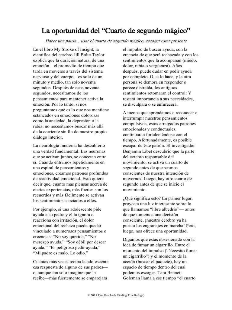 El Cuarto de Segundo Mágico | PDF | Las emociones | Cerebro