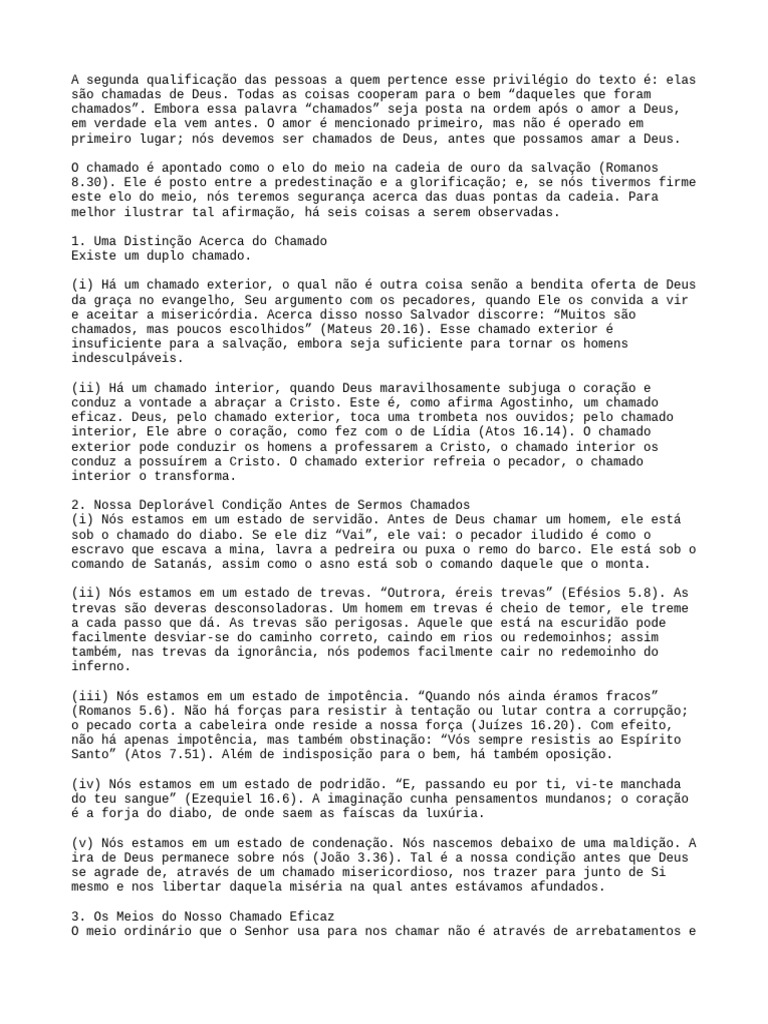 thomas watson - chamado eficaz | PDF | Santo | Pecado