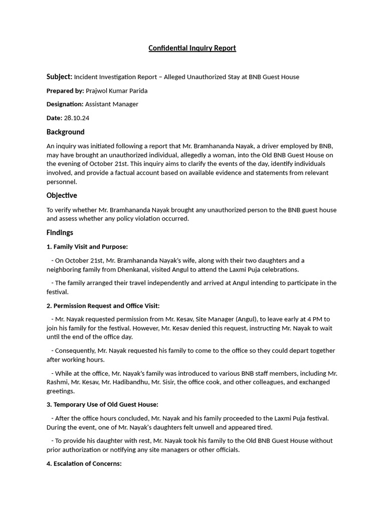 Confidential Inquiry Report | PDF