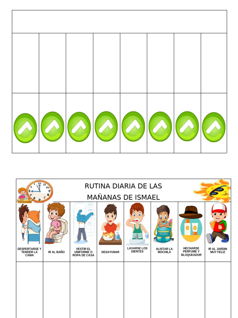 Rutina Diaria de Ismael | PDF