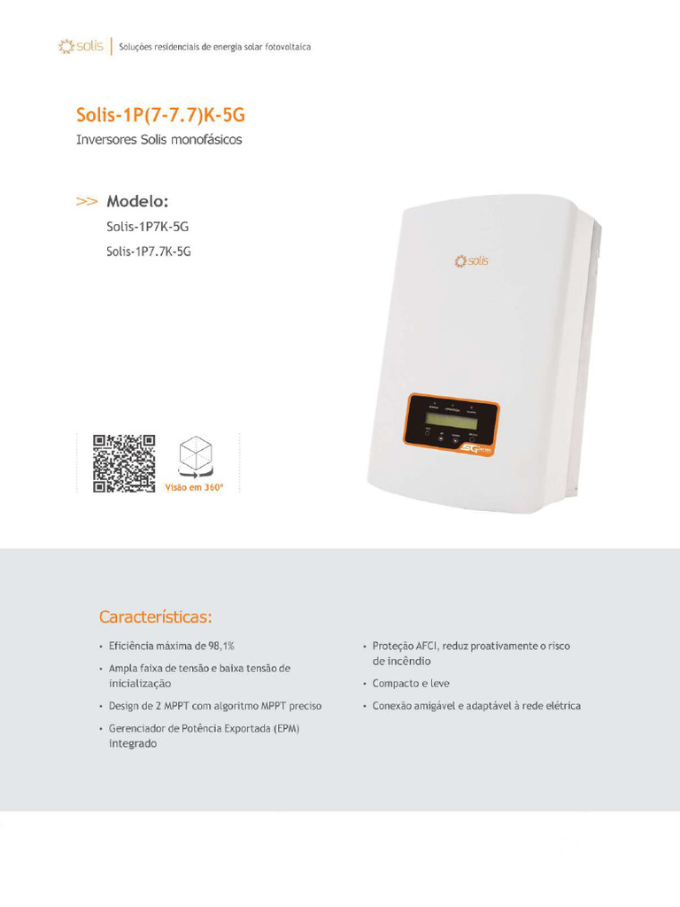 Datasheet - Solis 1P7.7K-5G 1 | PDF