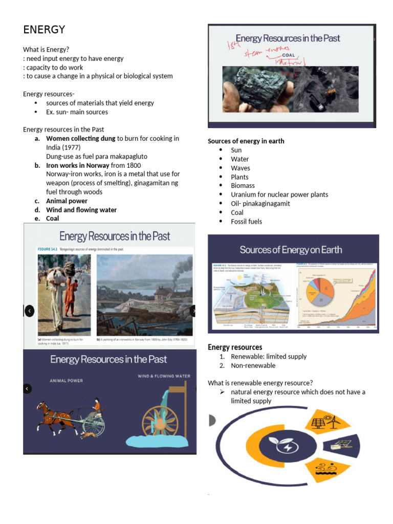 Lesson 10 Energy - Docx.one | PDF | Energy Development | Fuels