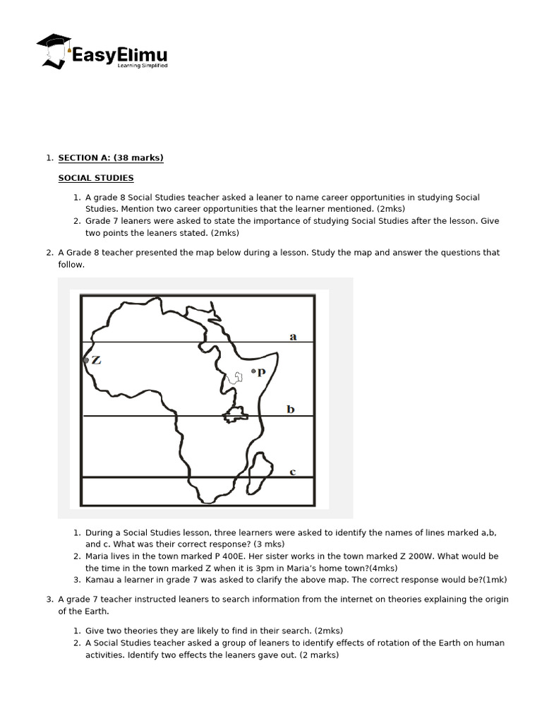 Grade 8 Social Studies MidTerm Exam 2025 | PDF | Slavery