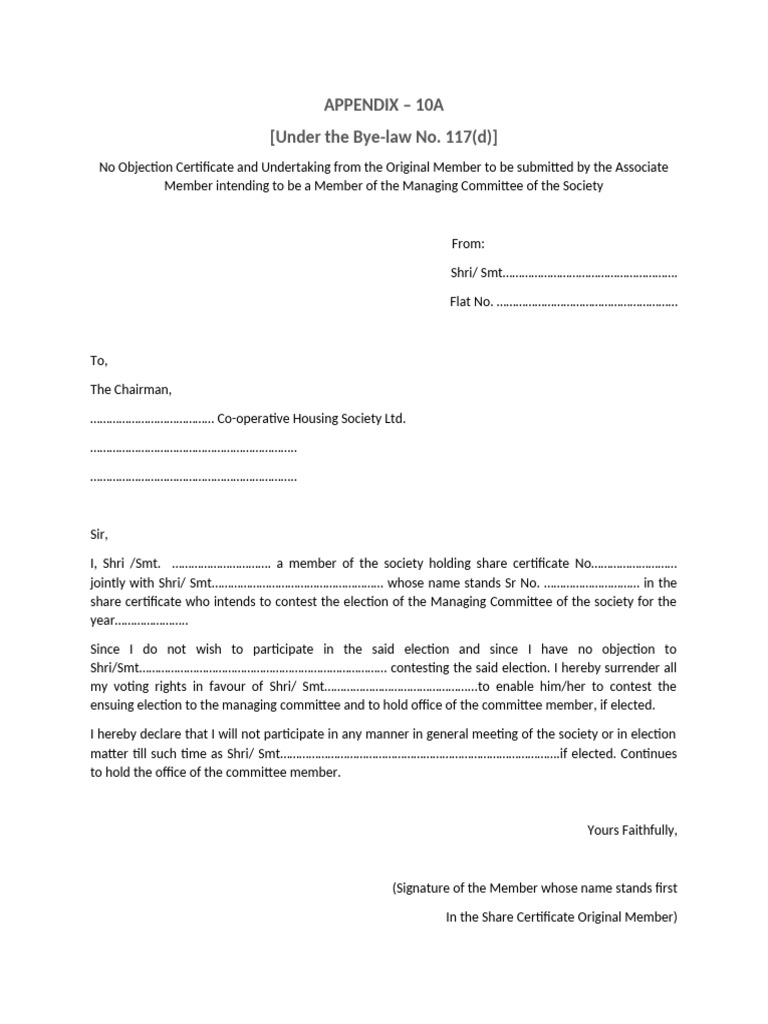 Appendix 10A Bye Lawsno.117 (D) | PDF