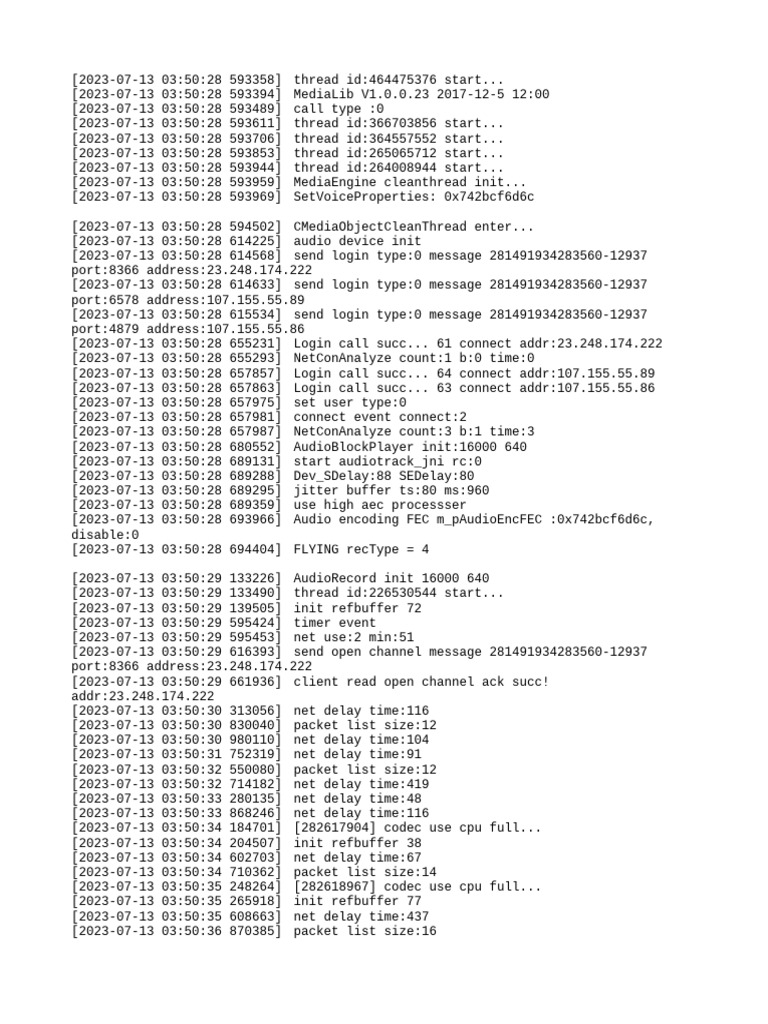 2023-07-13_log | PDF | Digital Technology | Network Protocols