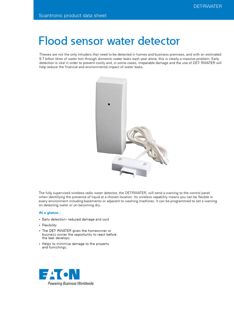 Eaton Security Det R Water Datasheet en | PDF | Water