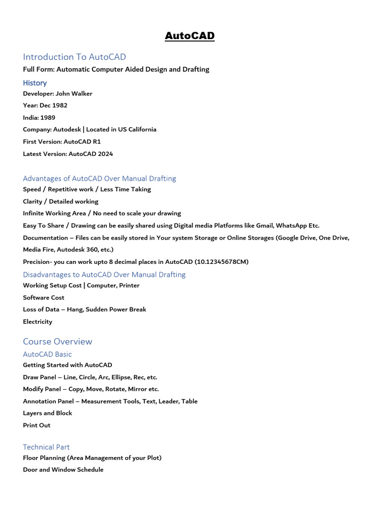 Autocad Builidng Design Notes | PDF | Auto Cad | Area