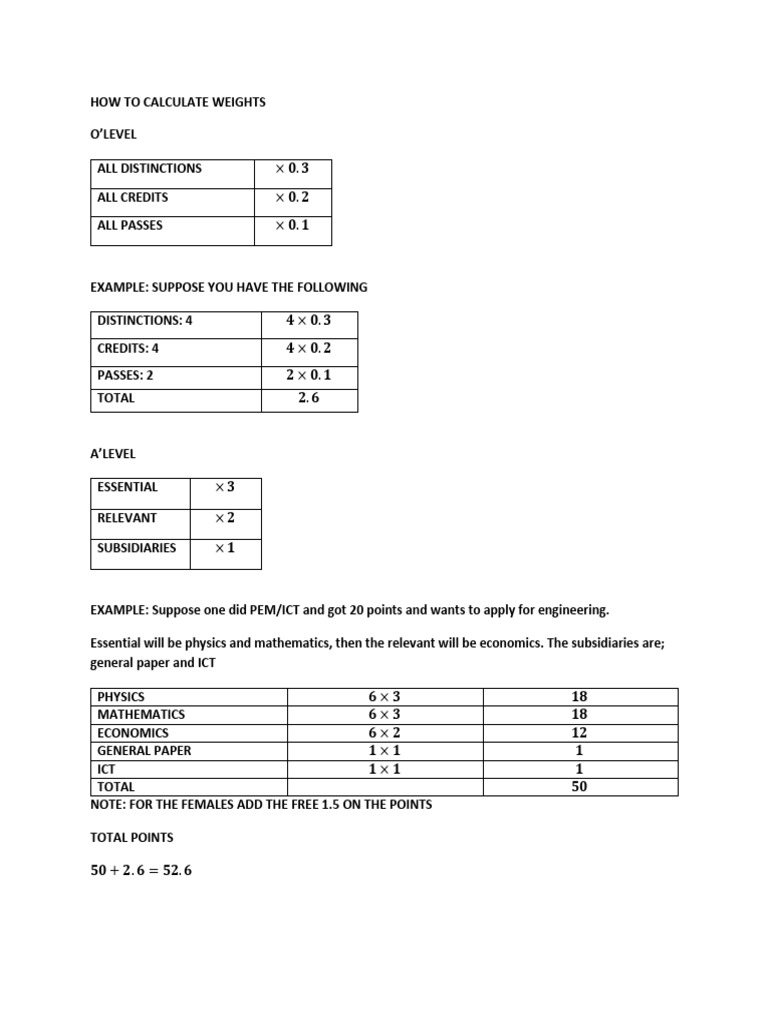 How To Calculate Weights | PDF