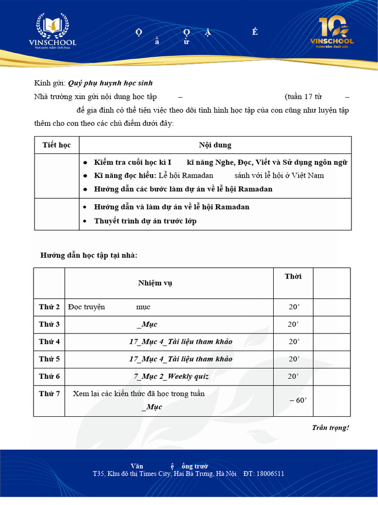 S5 W17 Class-Letter | PDF
