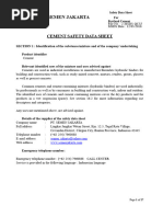 Cement Safety Data Sheet 2024 | PDF | Cement | Dermatitis