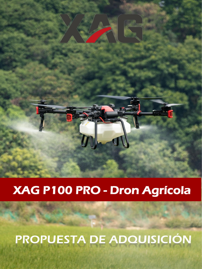 Especificaciones del Dron XAG P100 Pro | PDF | Tanques | Agua