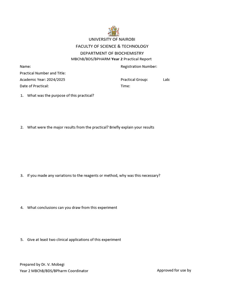 Biochemistry Report | PDF