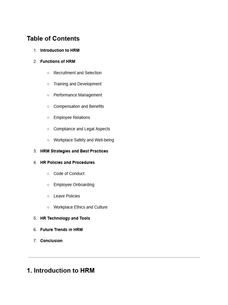 Human Resource Management (HRM) Document | PDF | Human Resource ...