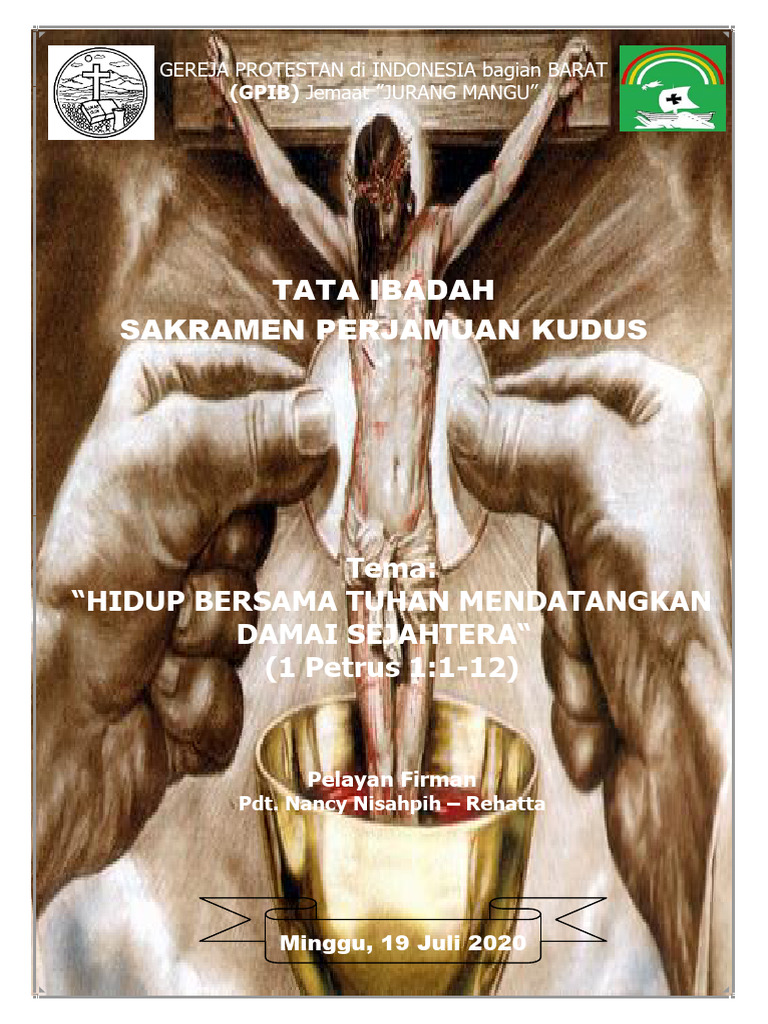 Contoh TATA-IBADAH-PERJAMUAN-KUDUS-JULI-2020 | PDF