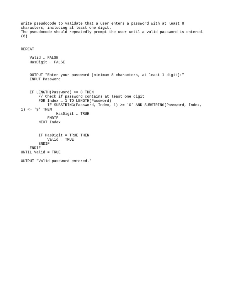 Validate Password Length and Characters | PDF