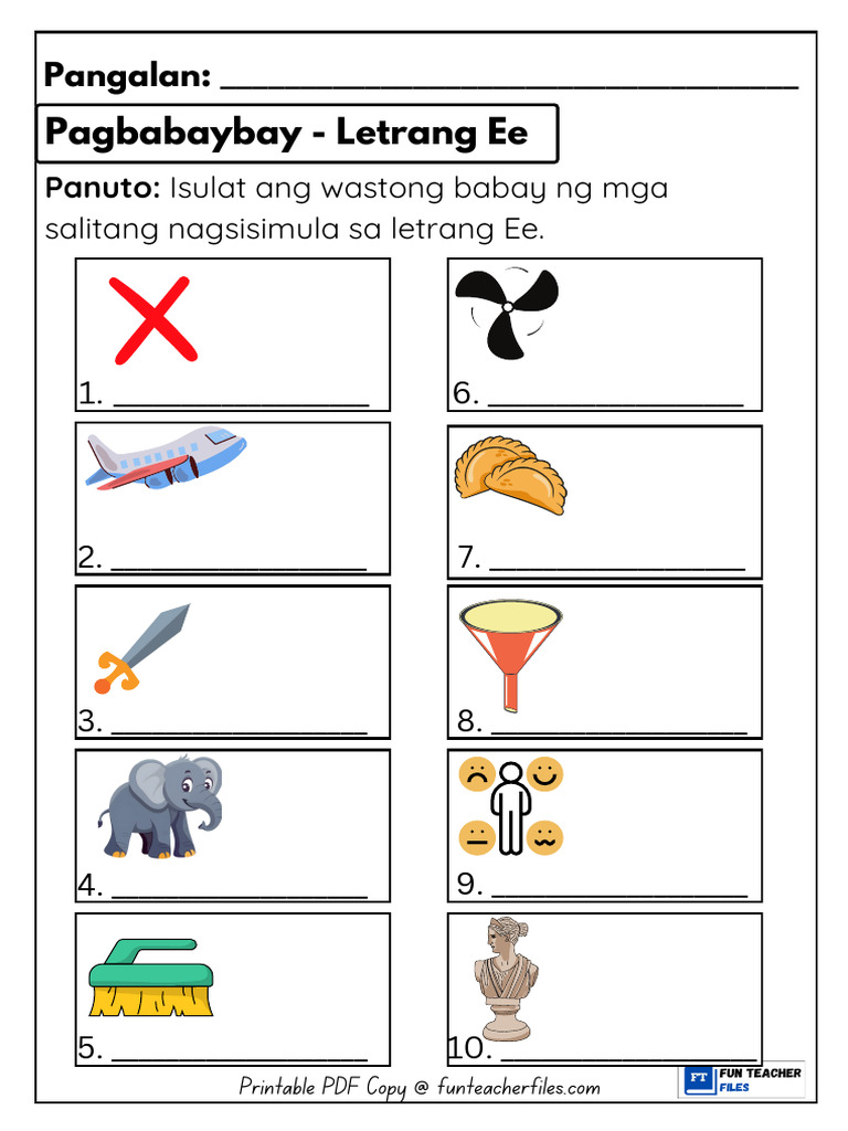 Pagbabaybay Letrang Ee | PDF