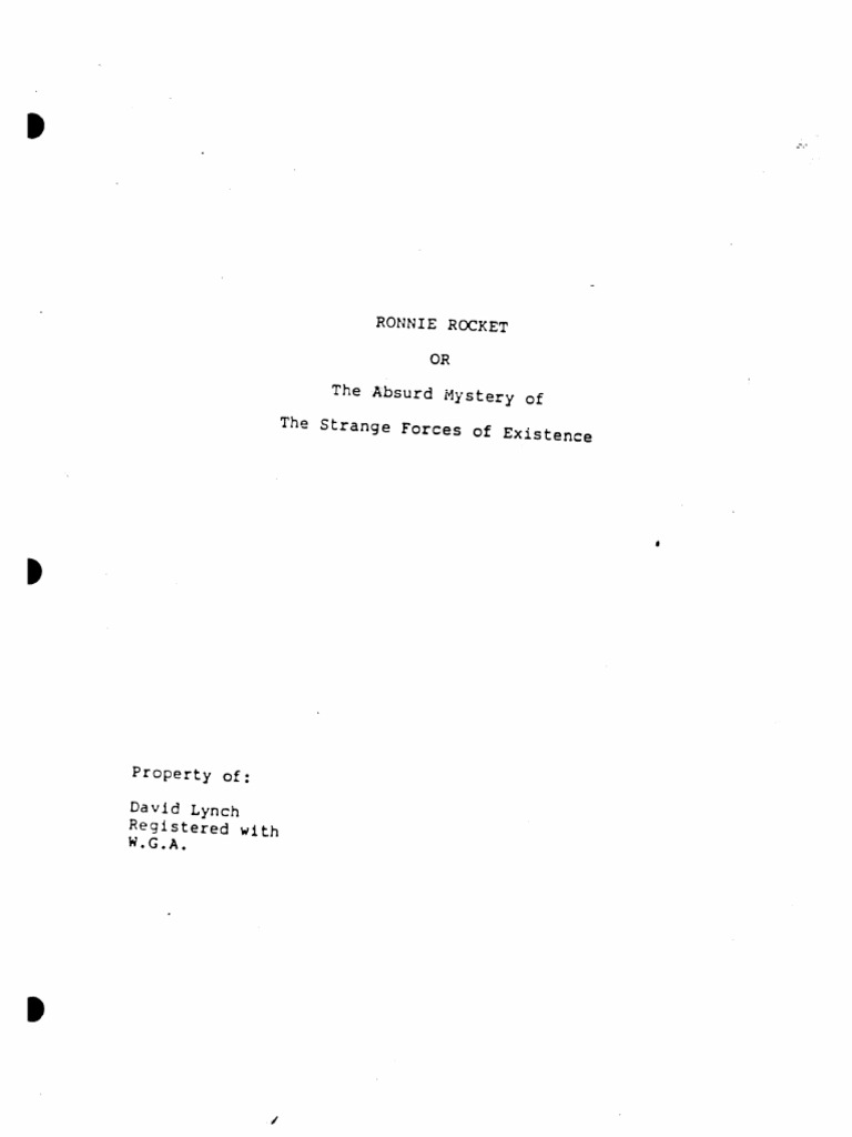Ronnie Rocket | PDF
