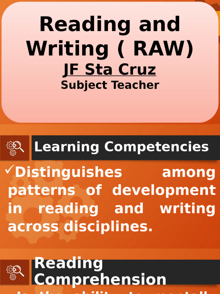 Reading and Writing Lesson 1- Students Copy | PDF | Reading ...