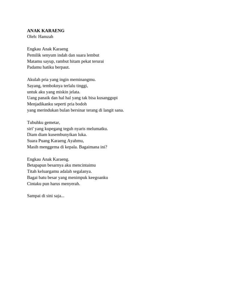 Anak Karaeng - Hamzah - SMKN 2 Maros | PDF