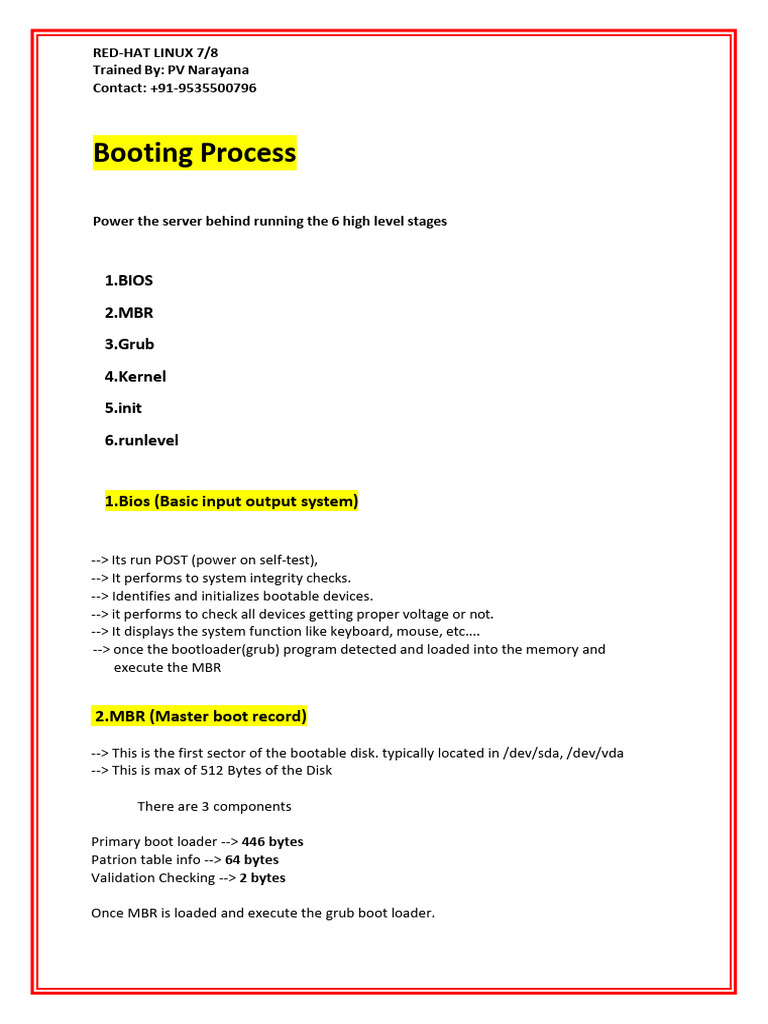 Linux Booting Process 1741417781 | PDF | Booting | Unix