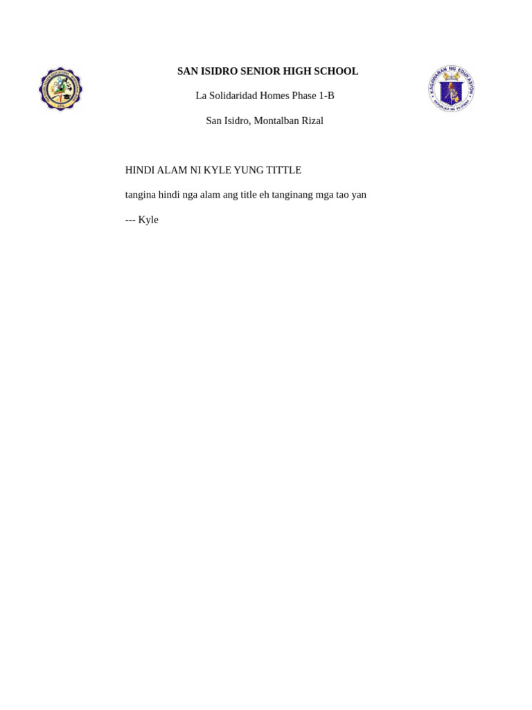 Pananaliksik Ni Kyle | PDF