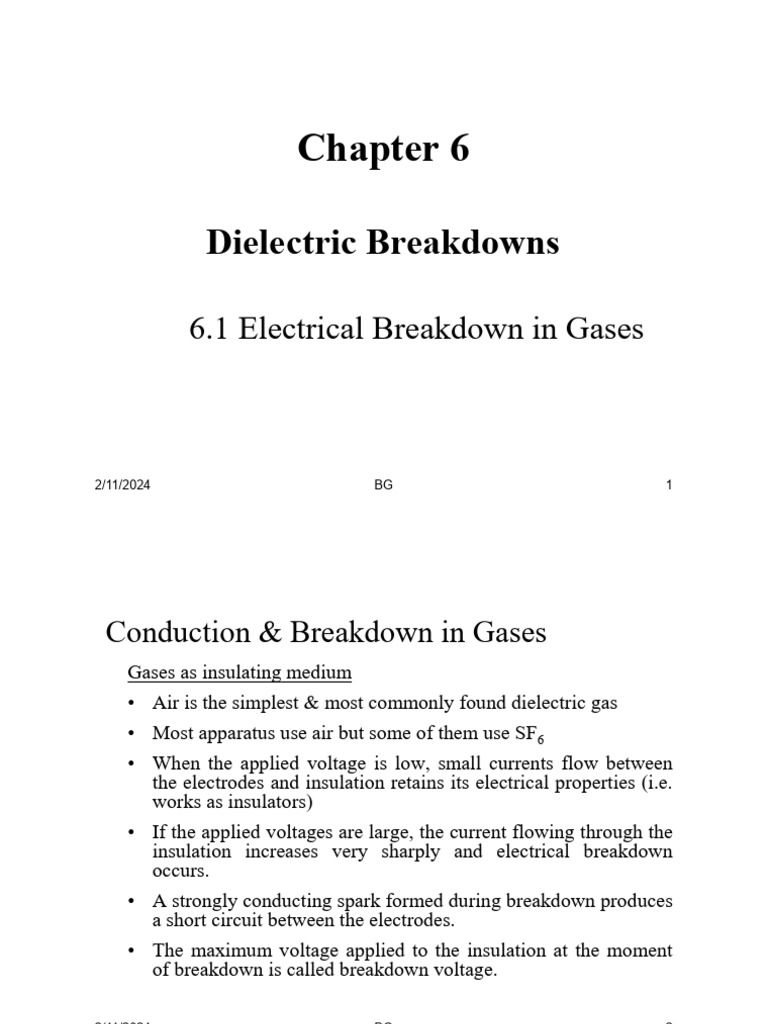 6.1 Electrical Breakdown in Gases | PDF | Electrical Breakdown | Ionization