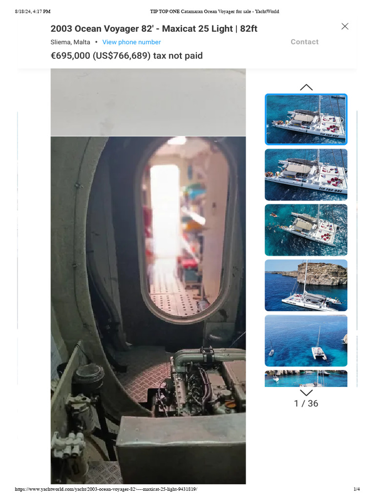 TIP TOP ONE Catamaran Ocean Voyager for sale - YachtWorld 4 | PDF | Interest